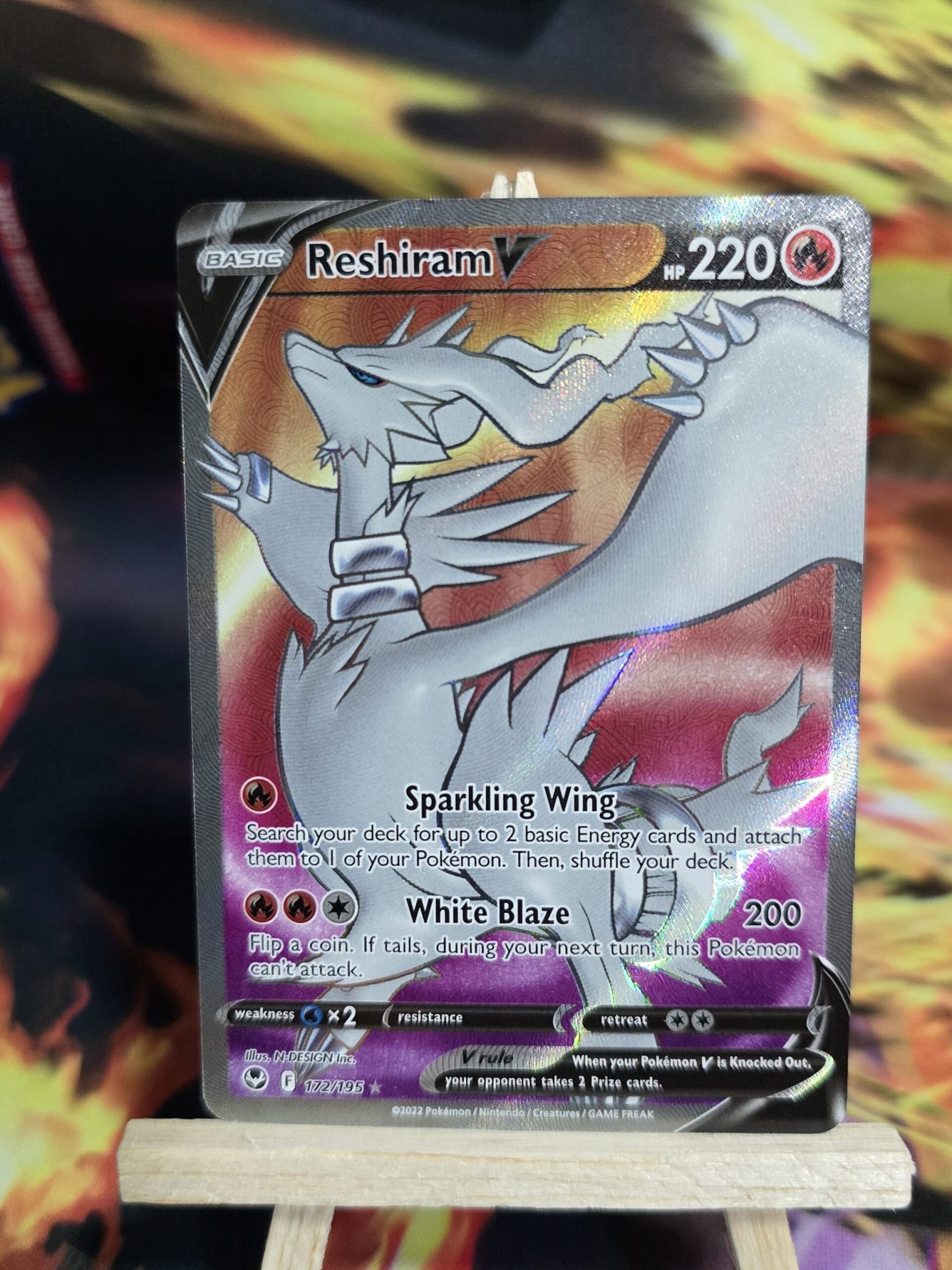 Reshiram V #172/195 Pokemon Silver Tempest – PokeBiH