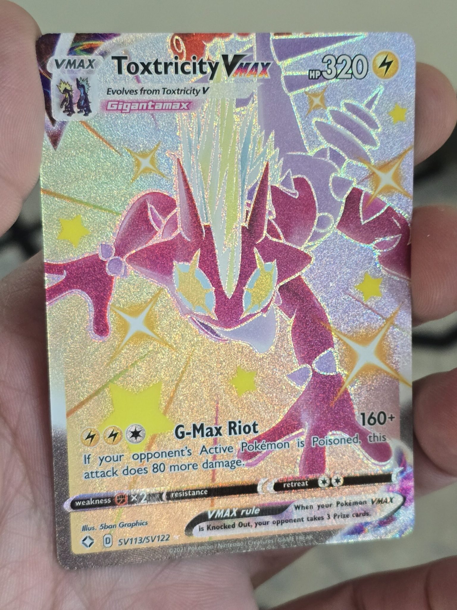 Toxtricity VMAX #SV113 Pokemon Shining Fates – PokeBiH