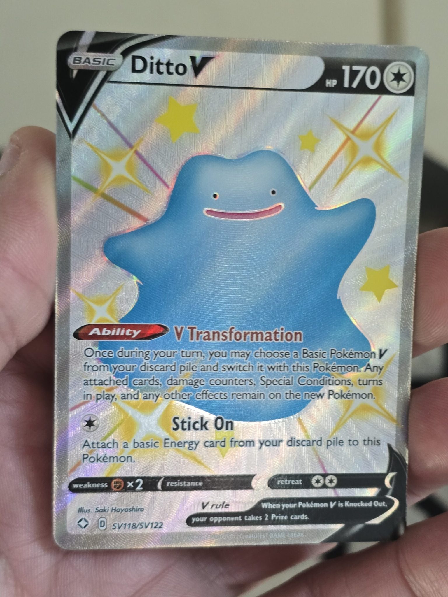 Ditto V #SV118 Pokemon Shining Fates – PokeBiH